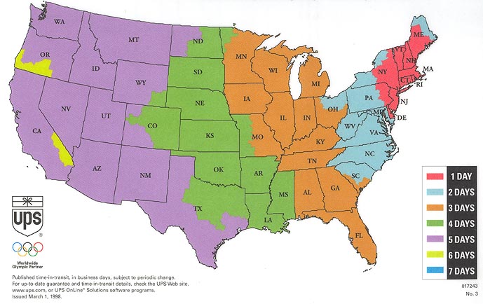 Ups Center Location Map