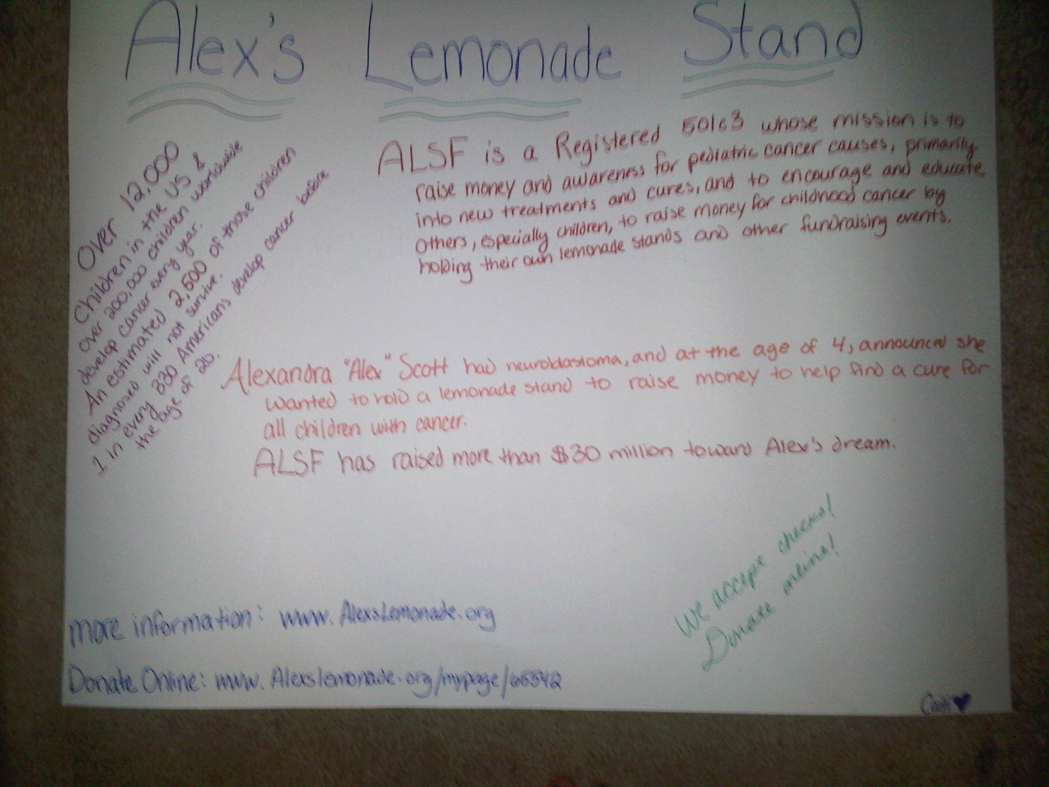 Alex's Lemonade Stand: New Jersey Edition | Alex's Lemonade Stand ...