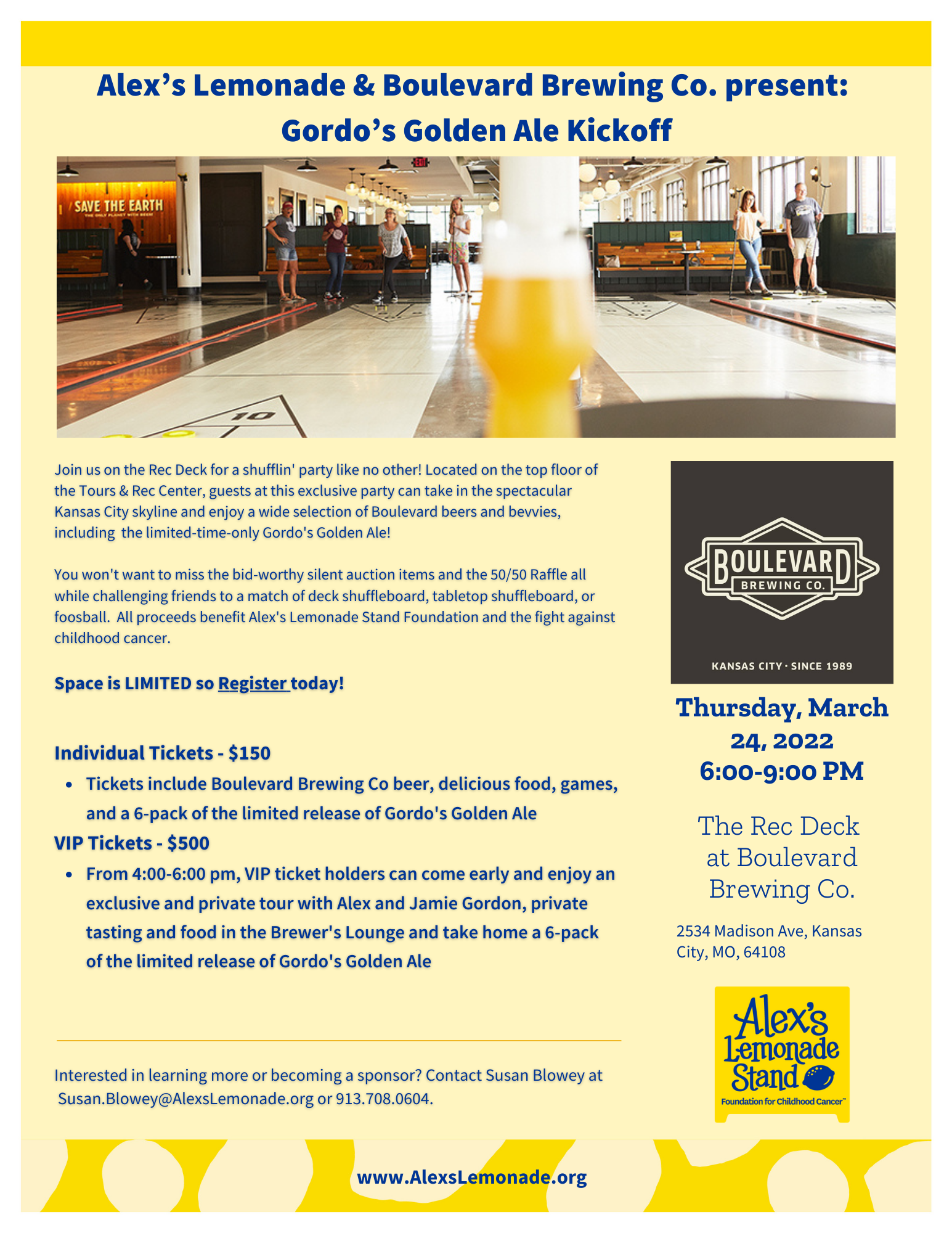 Gordo's Golden Ale Kickoff | Alex's Lemonade Stand Foundation for ...